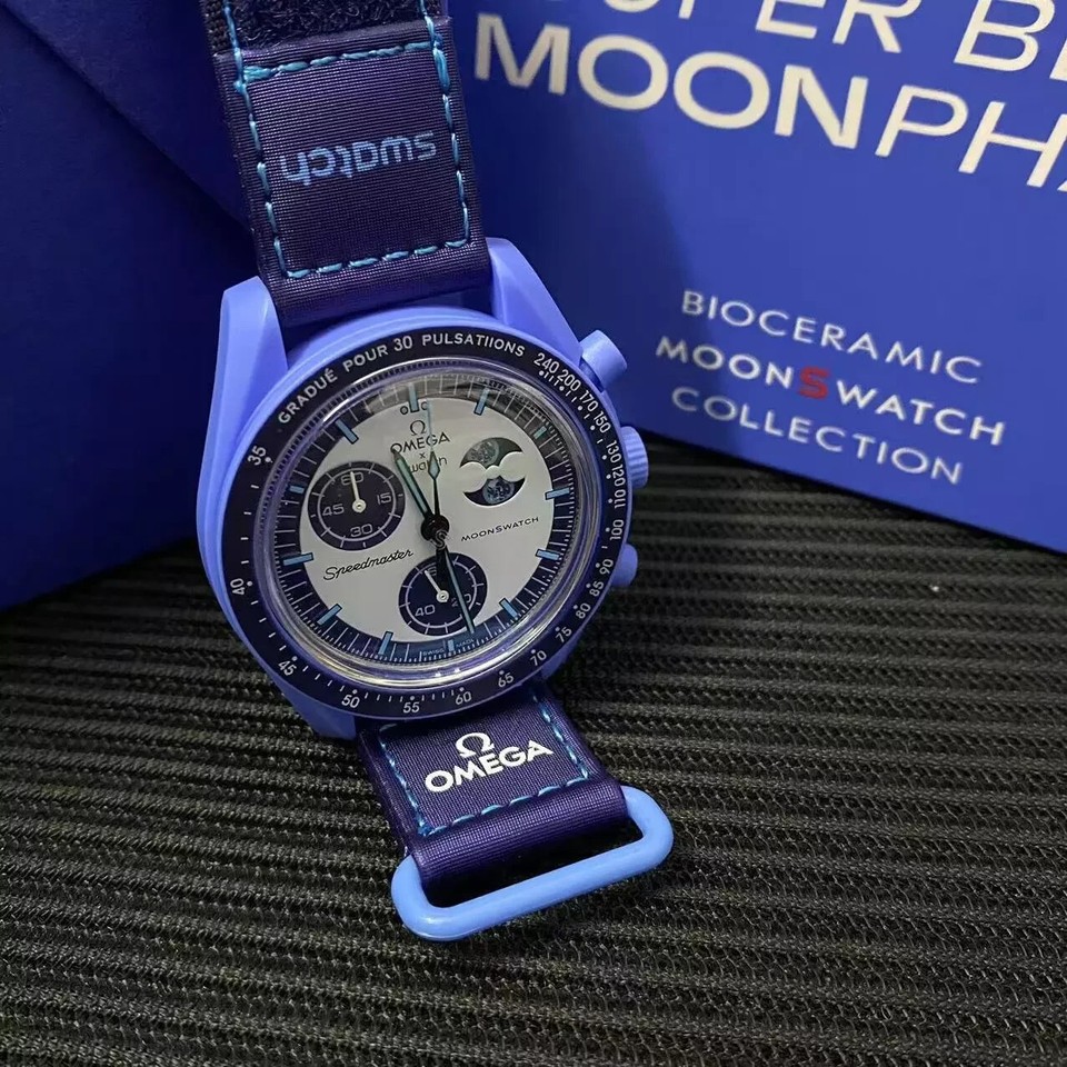 Swatch x Omega Moonswatch Mission To The Super Blue Moonphase Watch ...