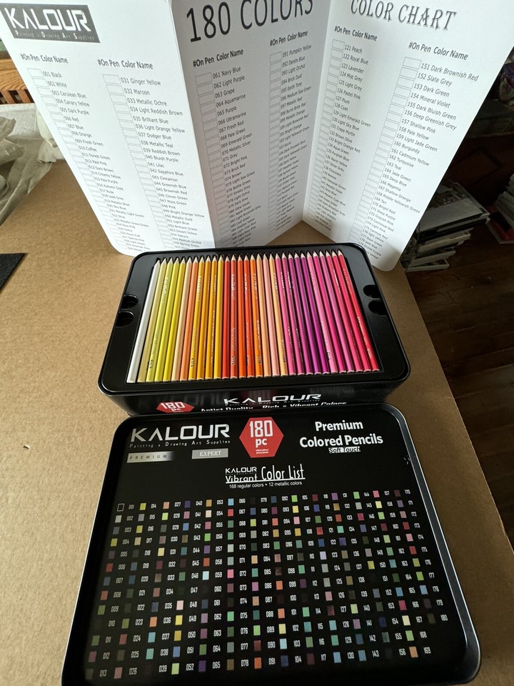 180 Kalour colored pencils in metal case NEW shipping included | eBay