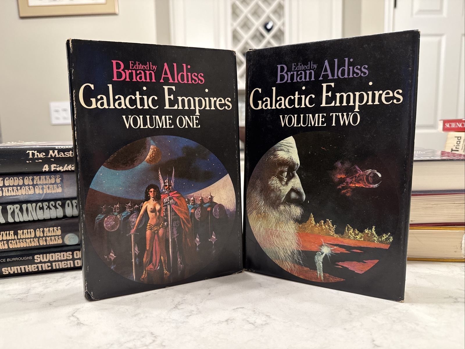 Galactic Empires Vol. 1 & 2 by Brian Aldiss (1976) Sci-Fi HCDJ