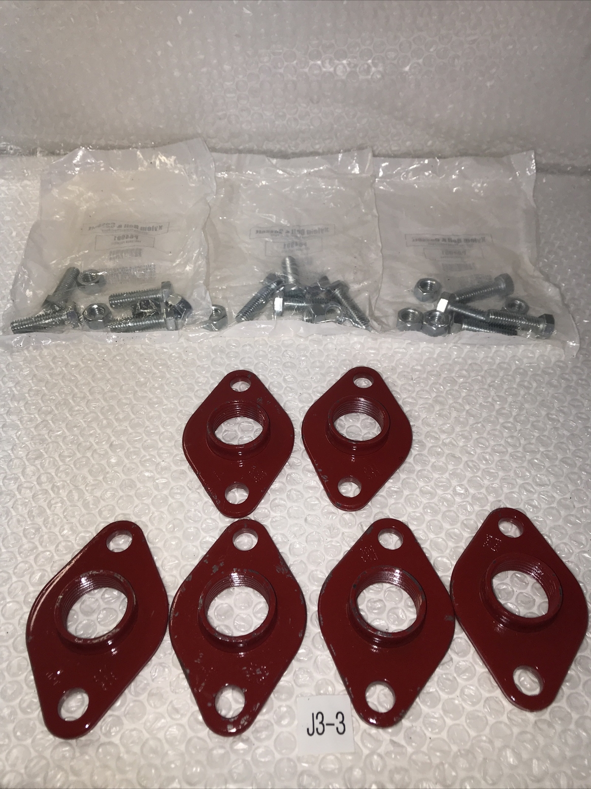 *Bell & Gossett P01508 1 1/4” Bore Hole Flanges 3-Sets +P64901 Fastener ...