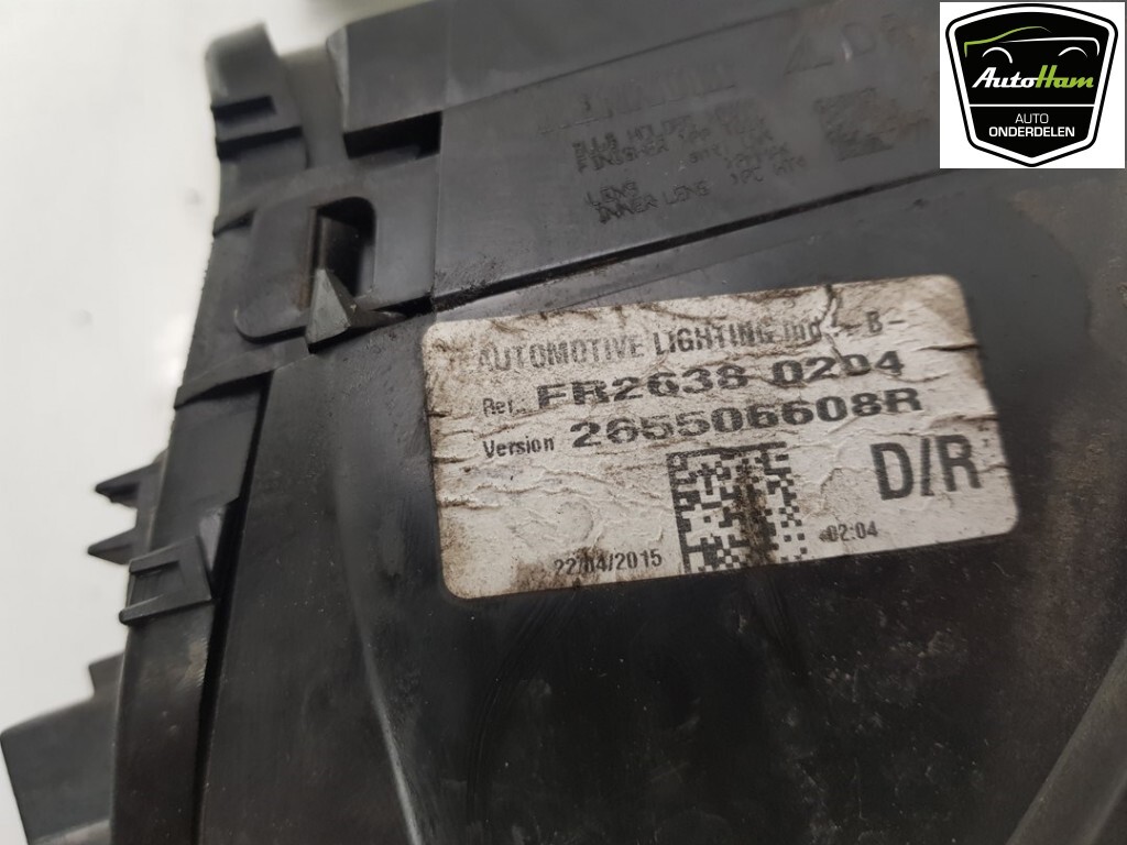 FEU ARRIÈRE DROIT REAR LIGHT RIGHT Renault Clio IV (5R) 2015 265506608R ...