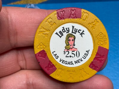 $2.50——LADY LUCK ——LAS VEGAS NEVADA CASINO CHIP—-— ———-Y-978 | eBay