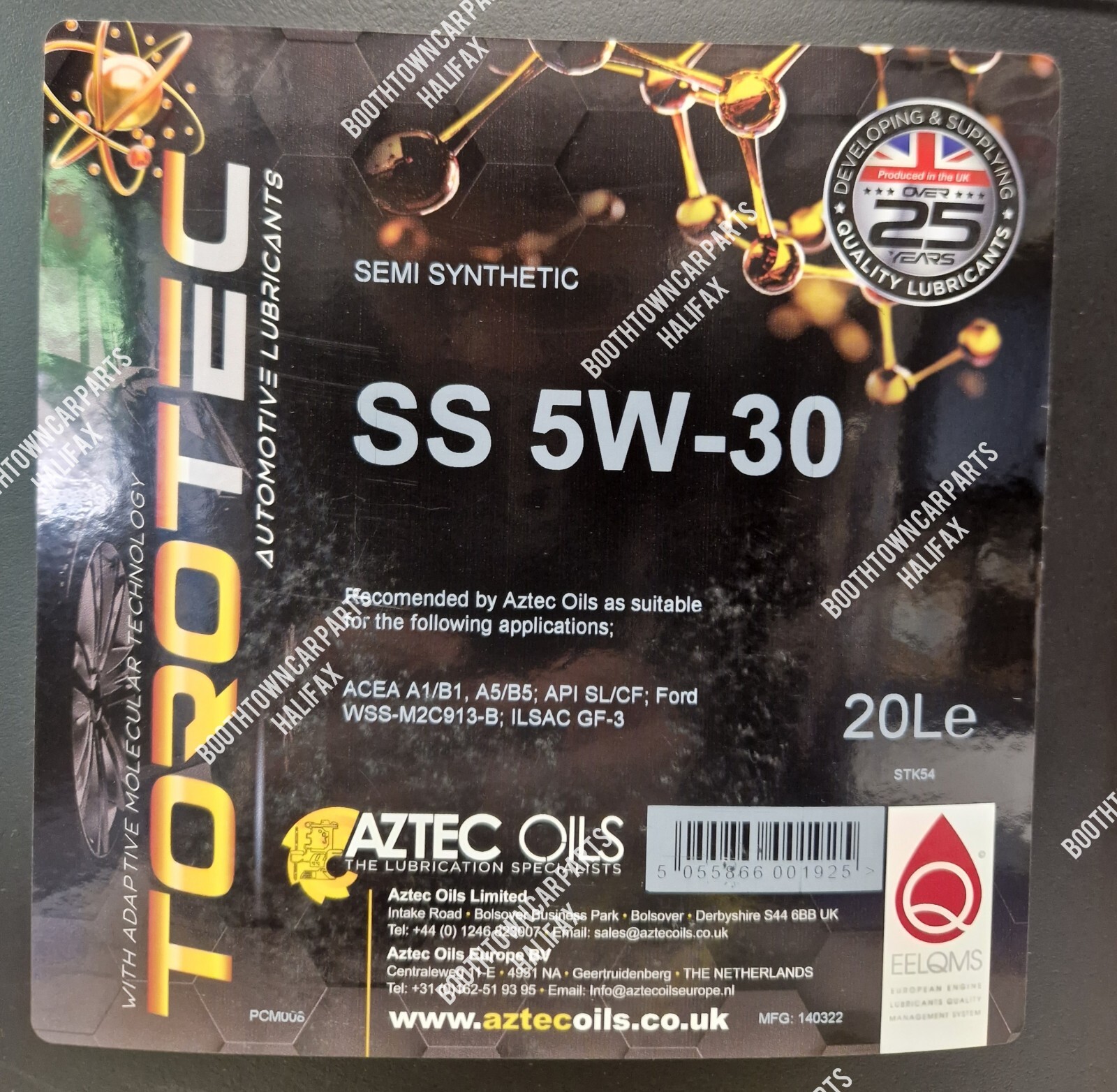 AZTEC oil 5w30 semi synthetic engine oil FORD A1/B1 A5/B5 M2C 913A 20 ...