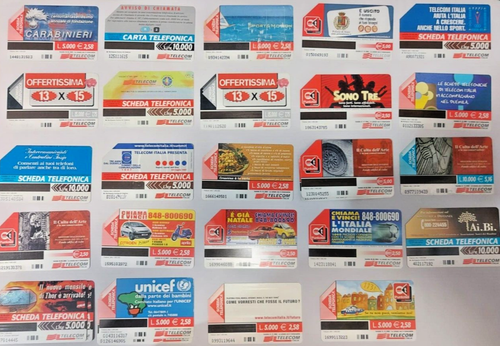 Phone cards 80s/90s Stock 27 pieces various cuts Italy assorted #2 | eBay