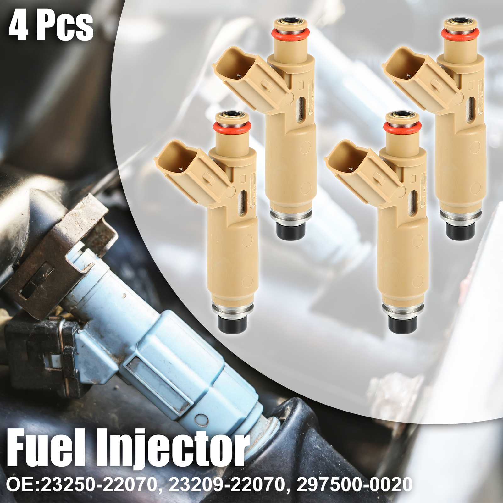 4 Pcs 23250-22070 Fuel Injector for Toyota Corolla Matrix 1.8L 2003 ...