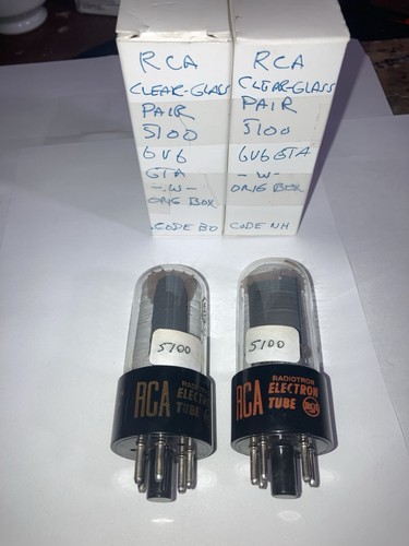 RCA 6V6GTA Amp Stereo Tubes 1970 NOS Matched Pair 5100 | eBay