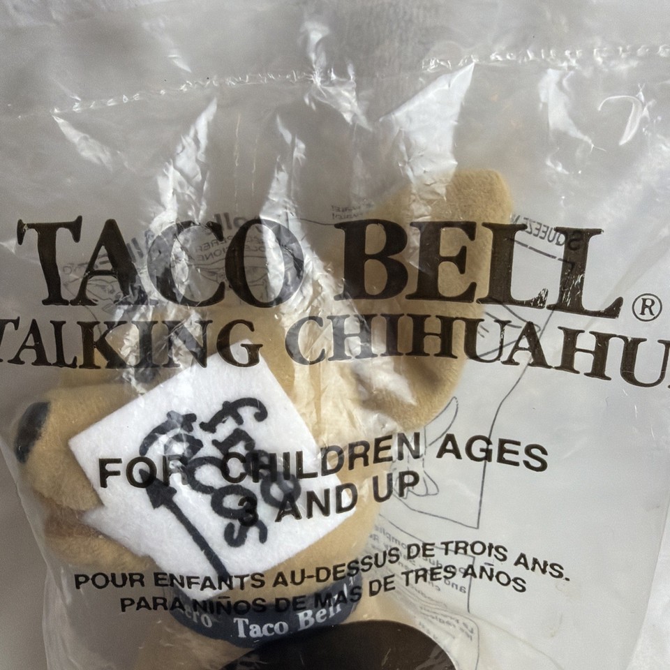 VINTAGE Sealed Taco Bell Talking Chihuahua Plush Here Lizard, Lizard ...