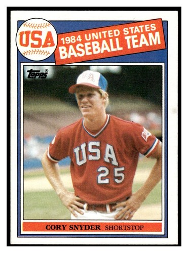 1985 Topps 403 Cory Snyder Team USA Cleveland Indians rookie RC | eBay