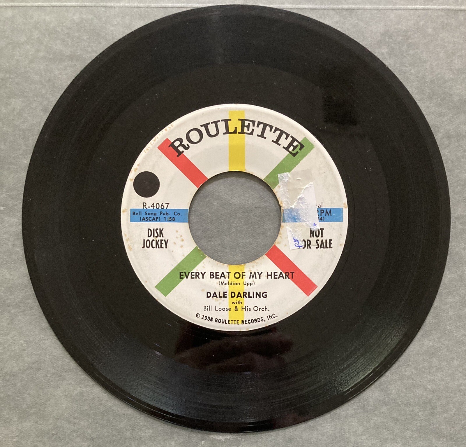 Dale Darling “Someone, Someone “/“Every Beat of My Heart” 45 Rpm Promo ...