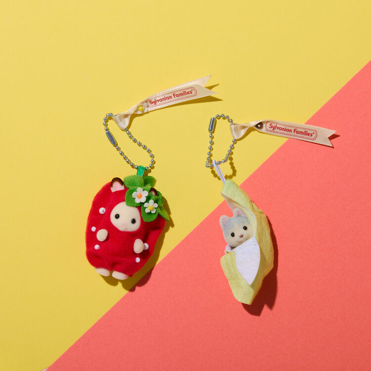 Sylvanian Families BABY Fruits KEYCHAIN cherry apple banana strawberry ...