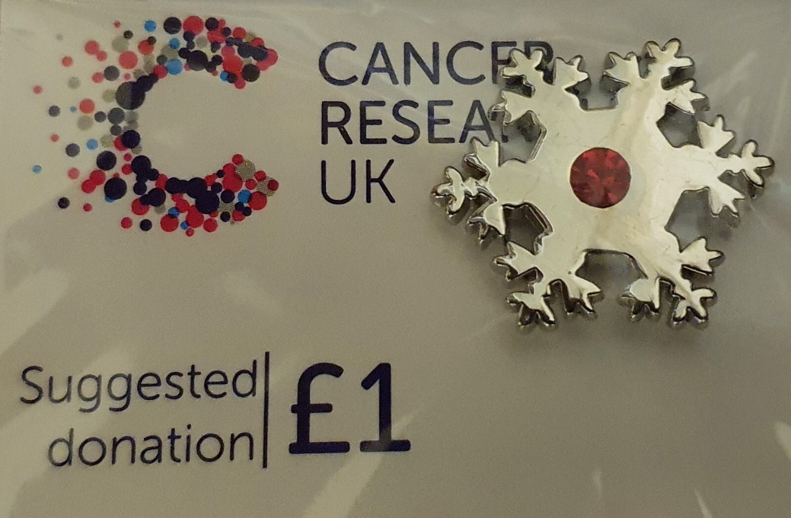 8 RARE Cancer Research Christmas Pins @ £1.50 each or all for £11.00 ...