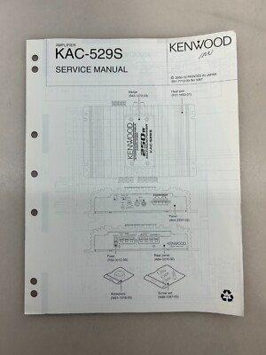 Kenwood KAC-529S Original Service Manual Free Shipping | eBay