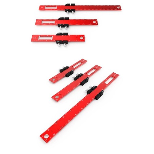 3Pcs Ruler with T-Track Slide Stops, Inch and Metric Scale P8K21581 | eBay