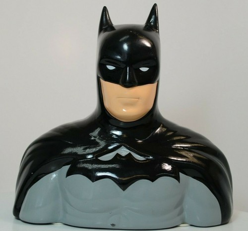 DC Comics Ceramic Batman Bust Coin Bank Piggy Bank FAB Original Stopper ...