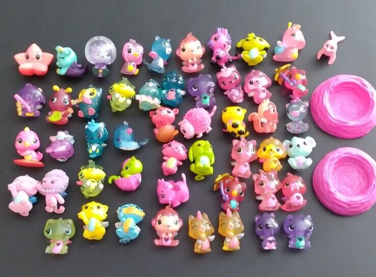 Hatchimals Colleggtables 50 piece Fun Lot Washed Rare Mix Various Fuzzy ...
