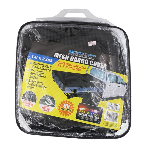MESH CARGO NET 1.8m x 2.0m REINFORCED MESH LOAD COVER SINGLE CAB UTE ...