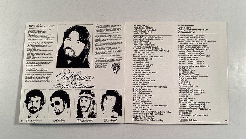 Bob Seger & The Silver Bullet Band "Against The Wind" Audio CD CDP 7 ...