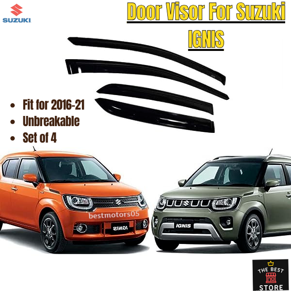Window Visor Vent Sun Shade Rain Guard Door Visor For Suzuki Ignis 2016 ...