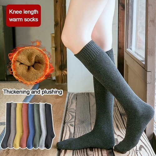 Knee High Winter Compression Stocking Thermal Calf Socks Women Men | eBay