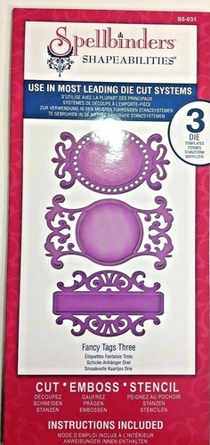 Spellbinders Shapeabilities Fancy Tags Three Die Set, Retired | eBay