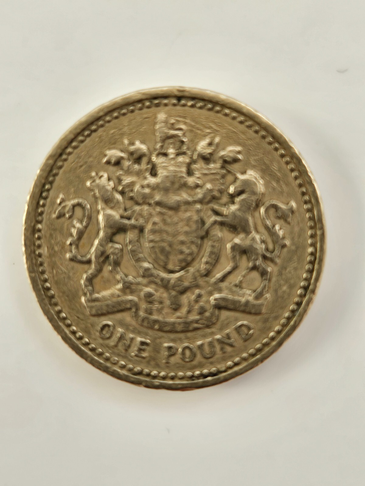 1983 U.K. One Pound Coin - Mint Error -“ Upside Down “ Edge Lettering ...