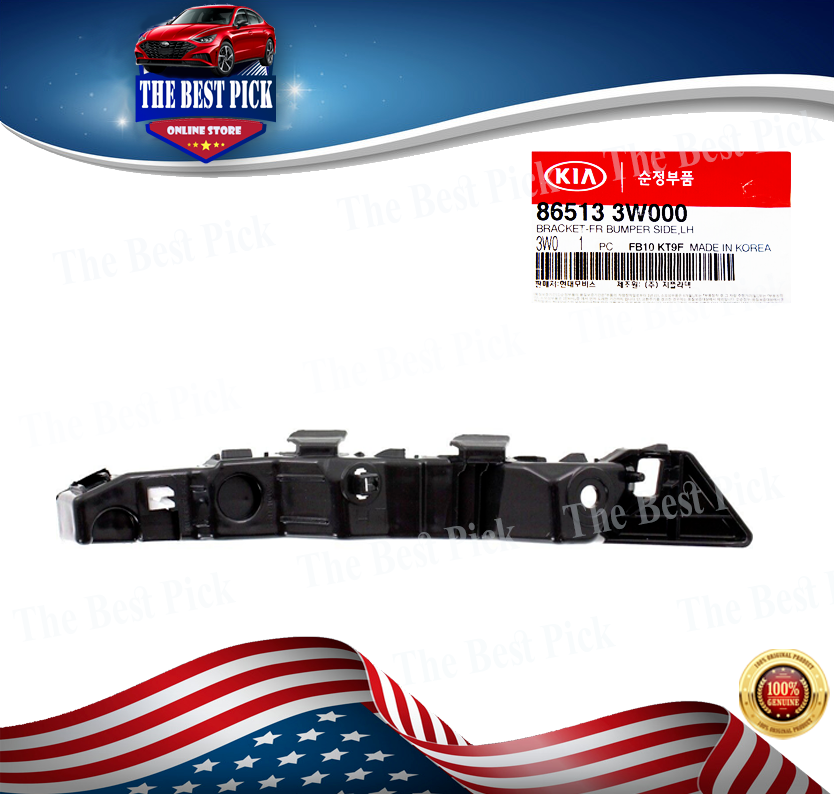 ⭐GENUINE⭐ Bumper Bracket FR LH KIA Sportage 11-15 Plastic Hold Mount ...