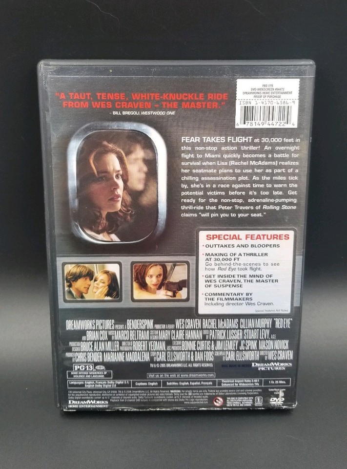 Red Eye (DVD, 2006, Widescreen) 678149447224| eBay