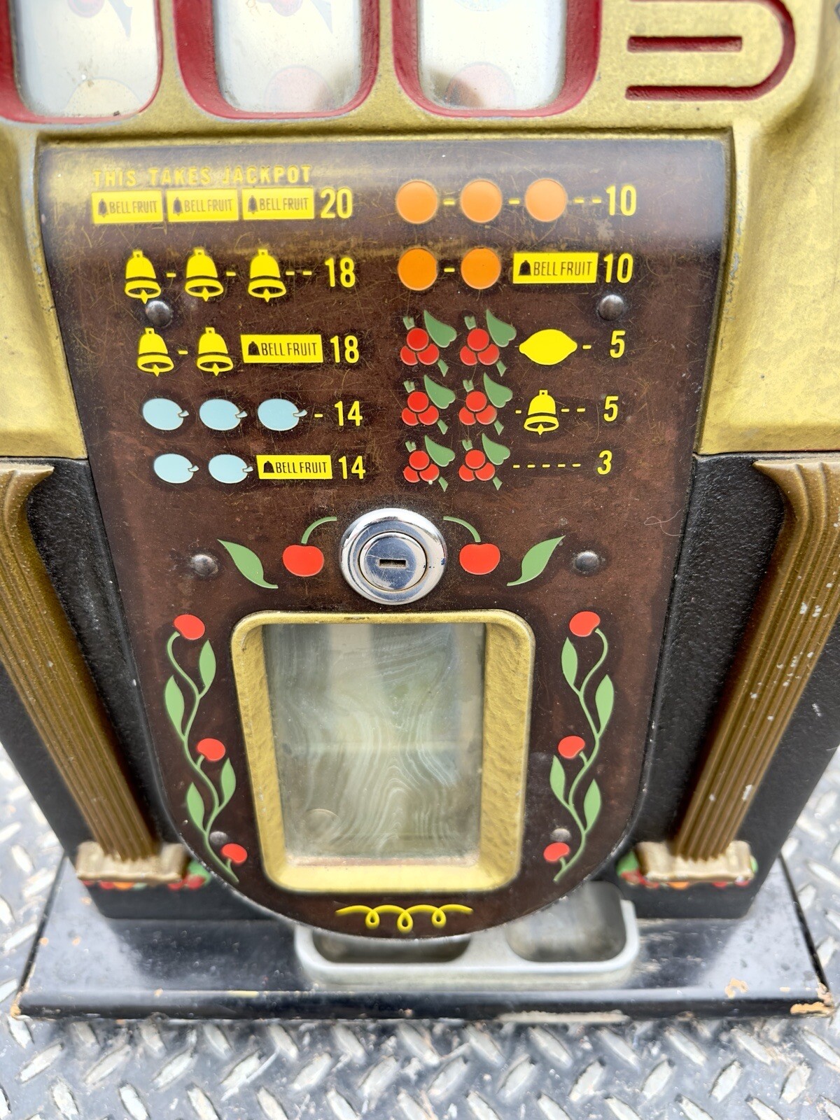 Antique 1940's Mills Golden Falls 10 Cent Gold Slot Machine | eBay