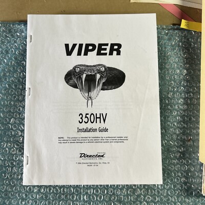 Viper, Car Alarm Directed Electronics Manual Installation Guide | eBay