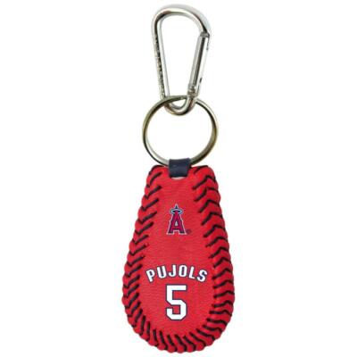 Los Angeles Angels Pujols Leather Baseball Keychain [New] MLB Key Chain ...