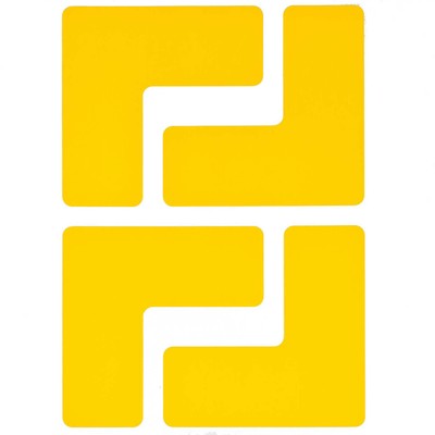Brady ToughStripe Floor Marking Tape 2"W X 5"L Yellow L-Shaped Design ...