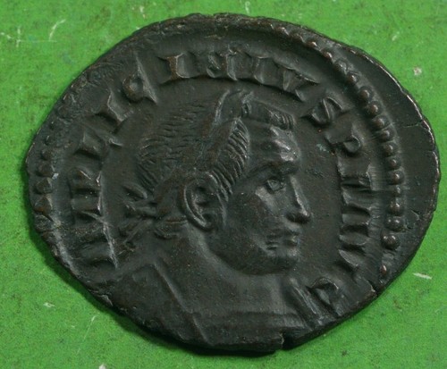 Roman Imperial ae23 Bronze Follis Coin of Licinius I SOL Londonium Mint ...