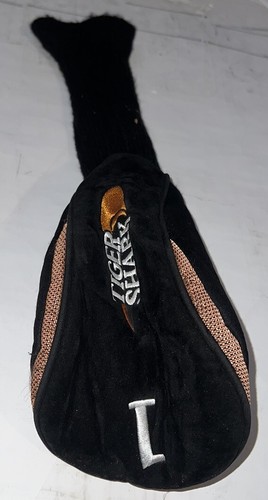 Tiger Shark 1-Wood Driver Golf Club Head Cover Embroidered Logo Black ...