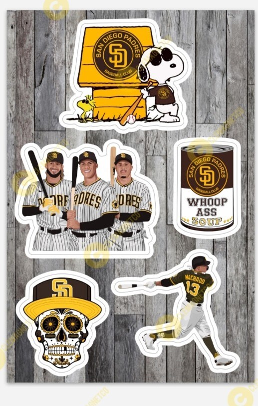 San Diego Padres STICKER sheet - California Baseball MLB Stickers | eBay