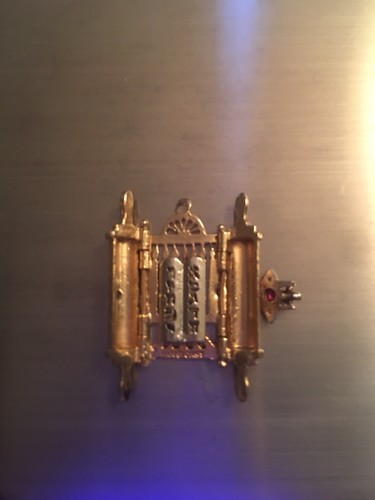Torah Scroll Pendant ,Opens To Reveal 10command ,14k Kt White Yellow ...