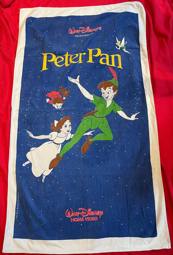 1990s Retro Bath Sauna Towel Disney's PETER PAN Multicolored HAPL'O ...