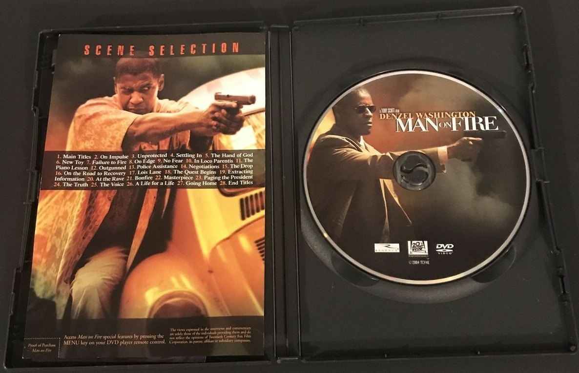 Man on Fire (DVD, 2004, Widescreen) Denzel Washington Dakota Fanning | eBay