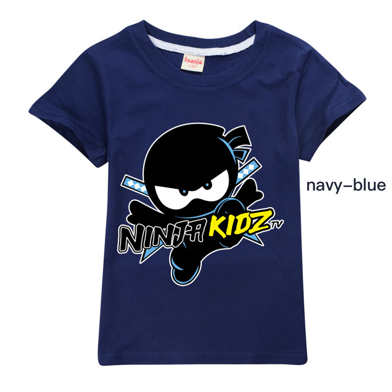 Kids Ninja Kidz Casual Cotton T-shir Boys Girls Summer Short Sleeves ...