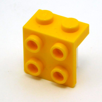 20 LEGO Yellow Bracket 1 x 2 - 2 x 2 with Front Side Studs (21712) - 20 ...