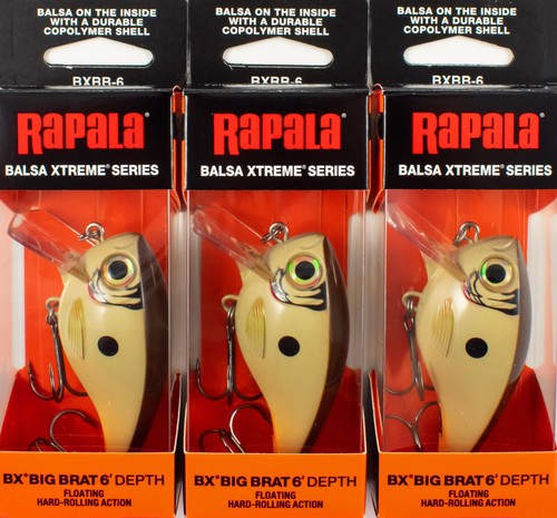 (LOT OF 3) RAPALA BX BIG BRAT 6 3/4OZ BXBB06-SLP SLEEPER CP1270 | eBay