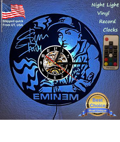 Eminem Slim Shady signed LP vinyl record album art LED backlit Night ...