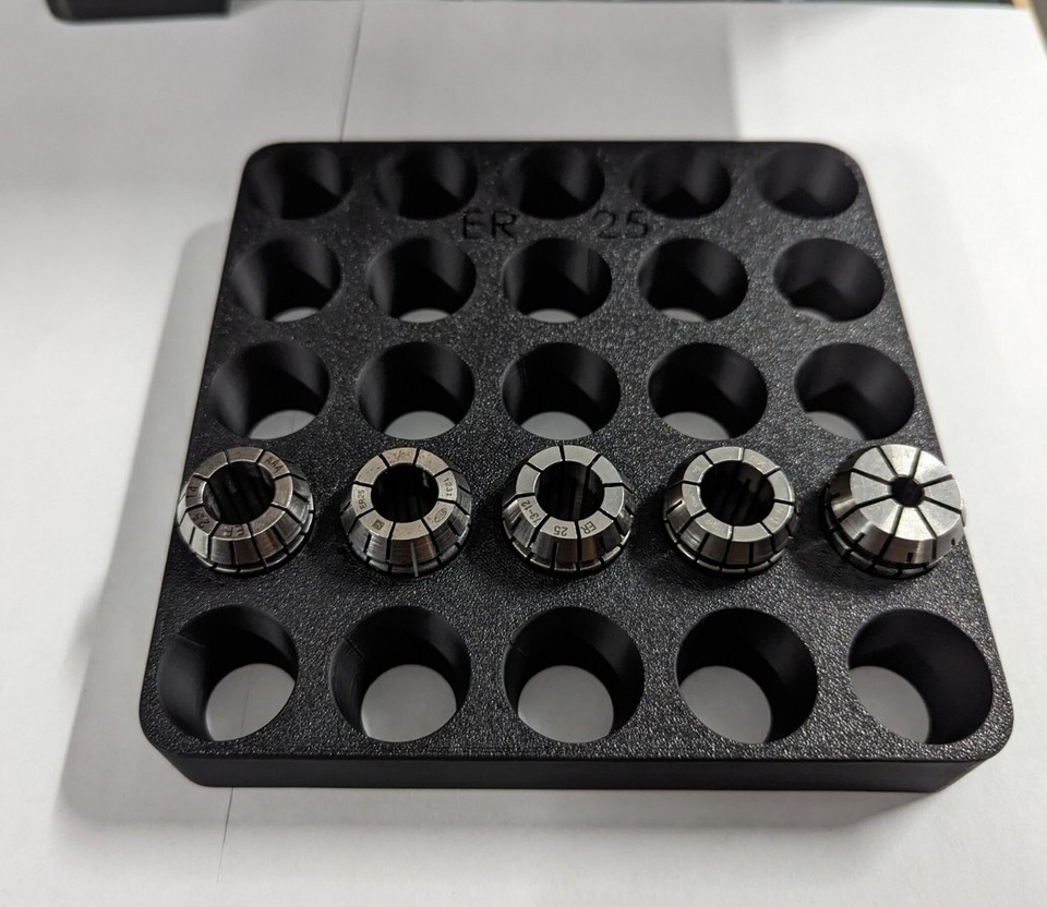 (2-pack) ER-25 Collet Rack Collet Storage Holder Tray organizer for ...