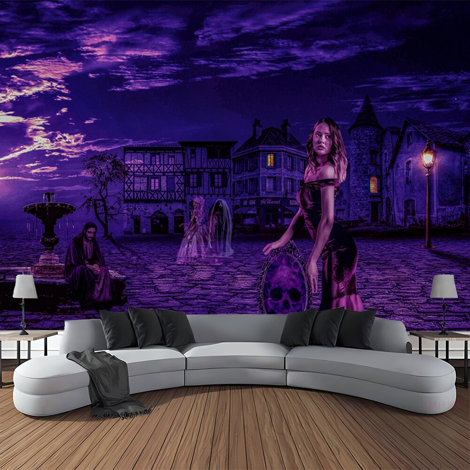Large Medieval Retro Body Art Tapestry Wall Hanging Wall Art Backdrop ...