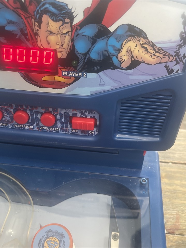 Superman Saving The World Pinball Machine Table Top Pinball RARE DC ...