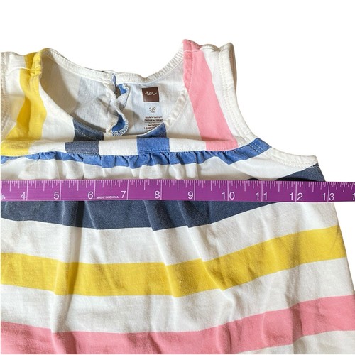 Tea Collection Sleeveless Striped Tunic Size 4/5 100% Cotton Preppy ...
