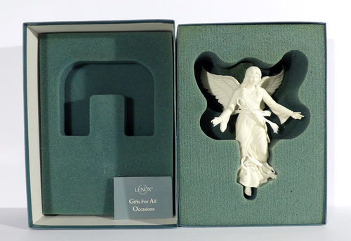 Vintage Lenox Renaissance Angel Bisque Christmas Tree Topper Ornament 7 ...