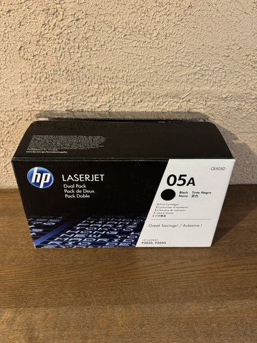 GENUINE HP CE505D (05A) DUAL PACK TONER CARTRIDGES - Open Box | eBay
