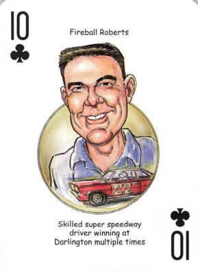 Fireball Roberts 10 of Clubs - The Original Auto Racing Legends Playing ...