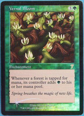 Vernal Bloom FOIL 7th Edition HEAVILY PLD Green Rare CARD (344125 ...