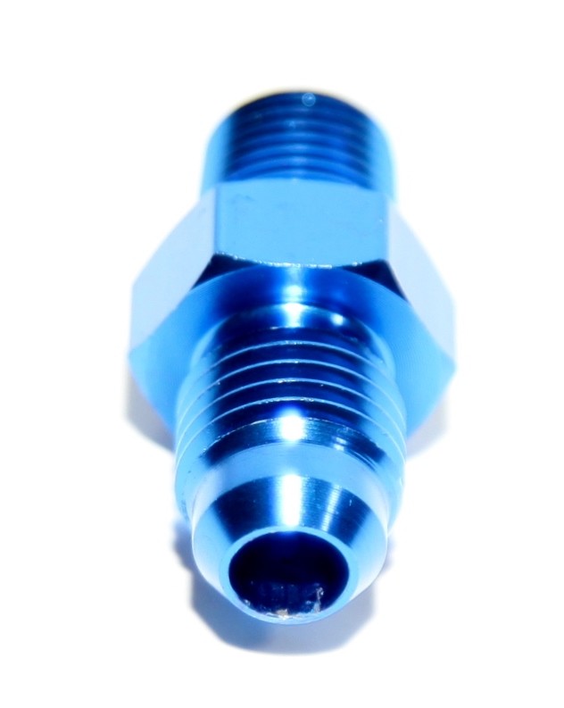 4AN AN-4 TO 1/8" NPT Male Thread Aluminum Anodized Fitting Adapter BLUE ...